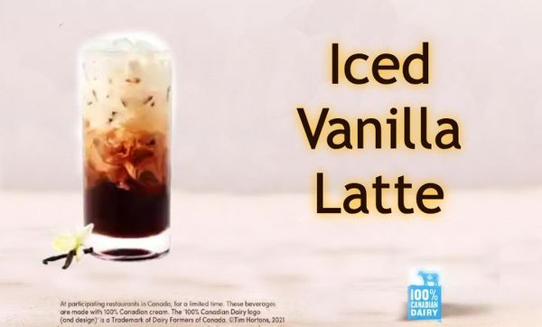 Iced Vanilla Latte At Tim Hortons