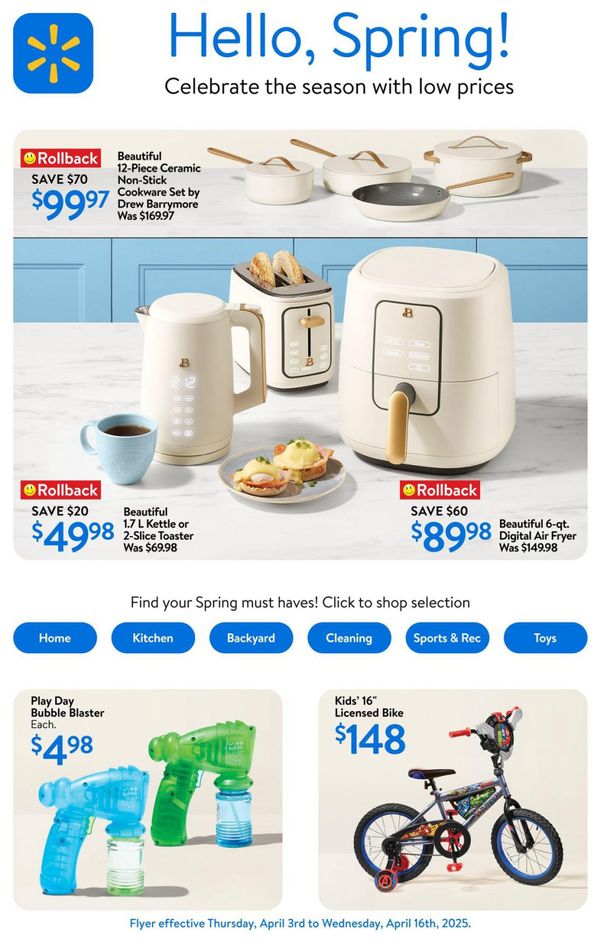 Walmart Hello Spring Flyer April 3 to 16