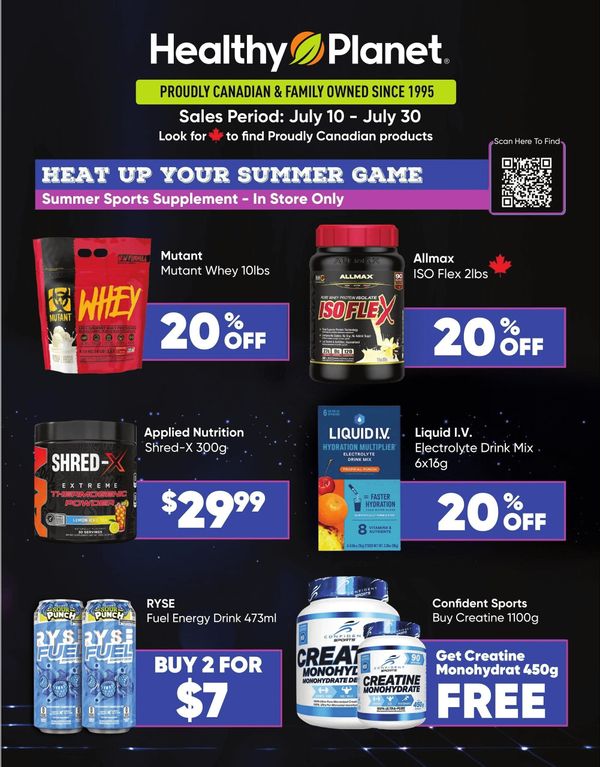 Healthy Planet Flyer July 10 to 30