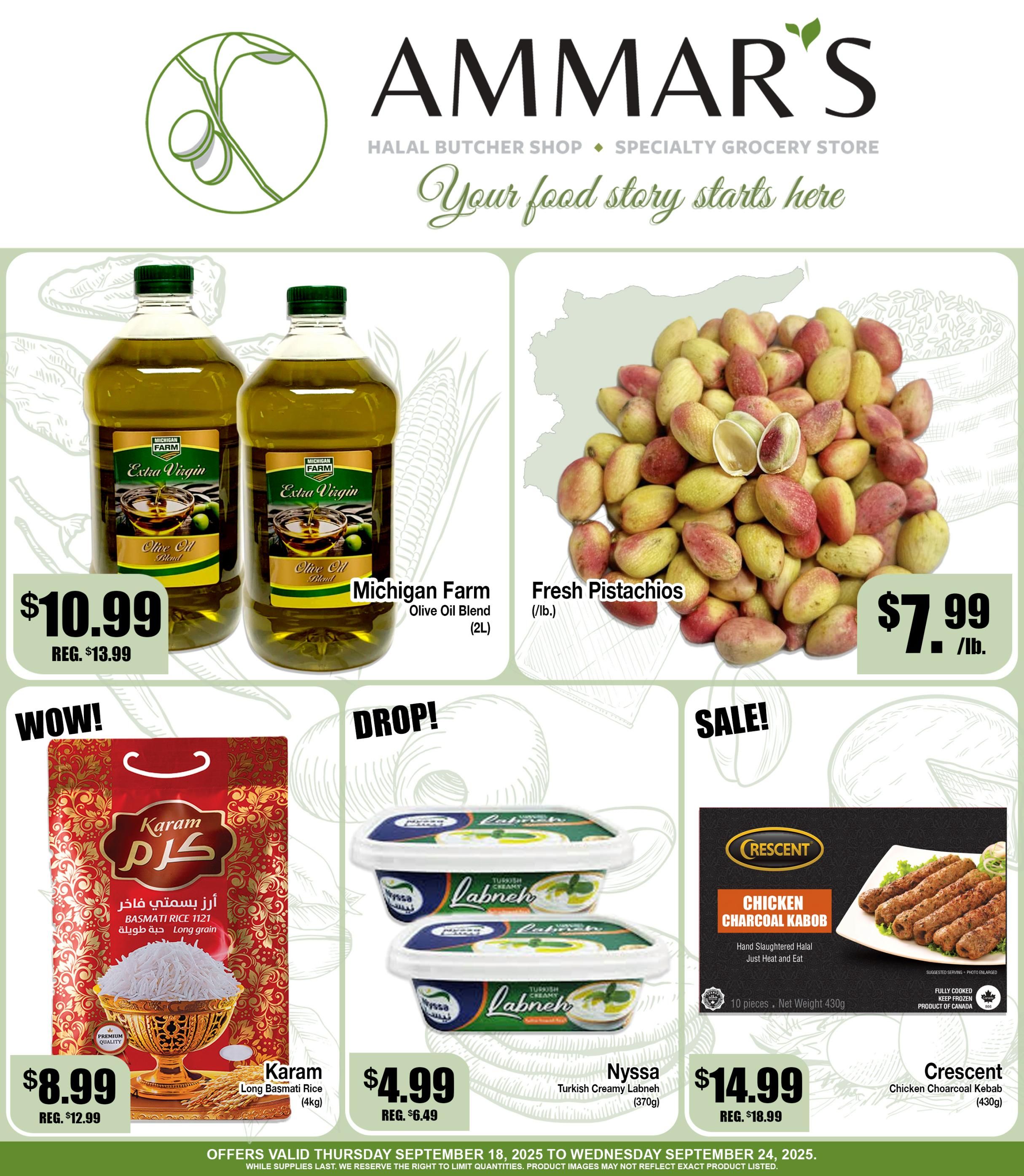 Ammar's Halal Meats Flyer September 18 to 24