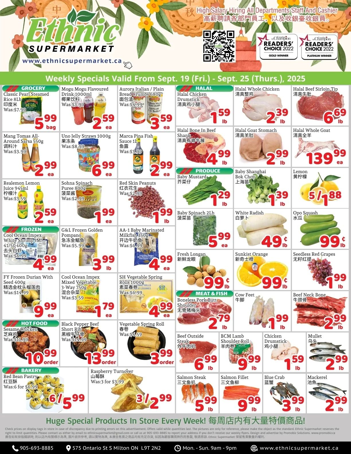 Ethnic Supermarket (Milton) Flyer September 19 to 25