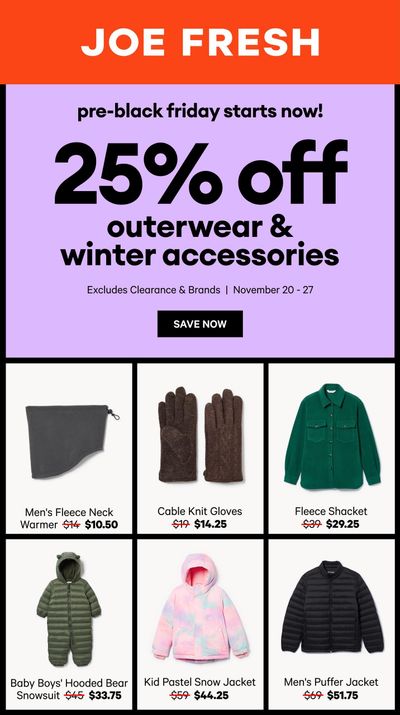 Joe Fresh Flyers, Coupons & Deals December 2025