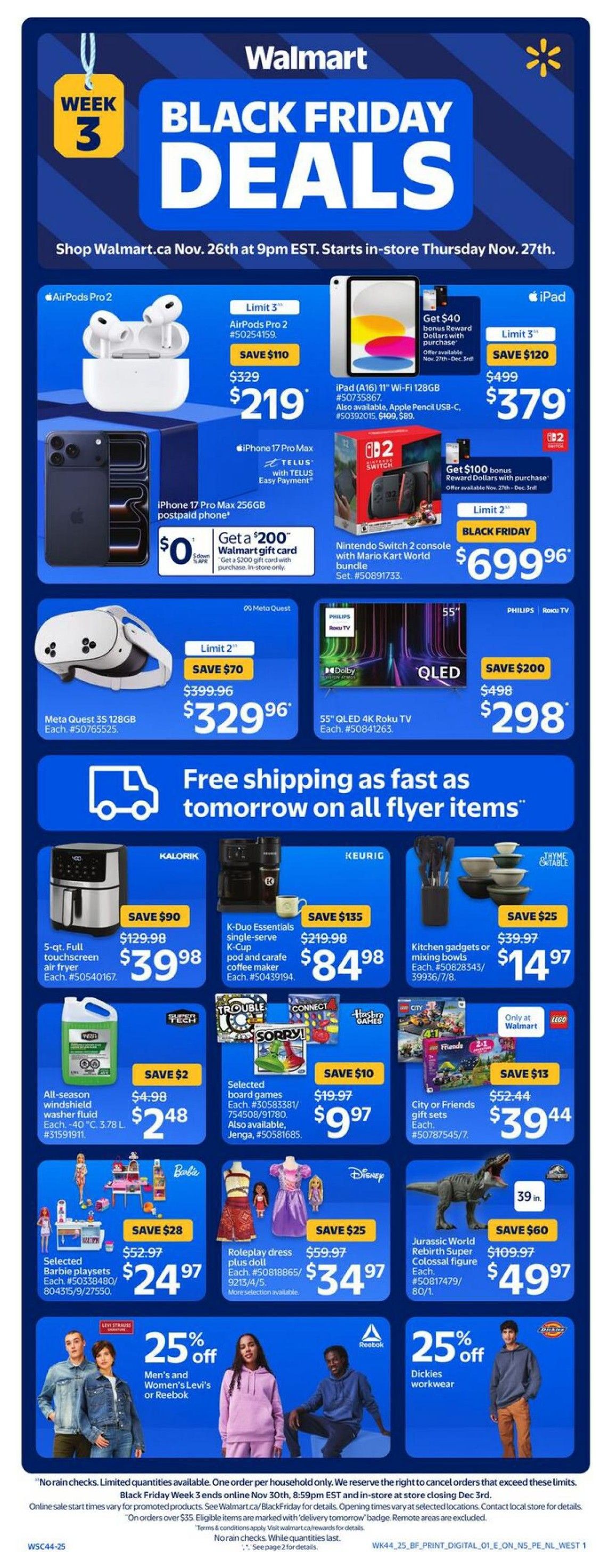 Walmart (Atlantic) Black Friday Flyer November 27 to December 3