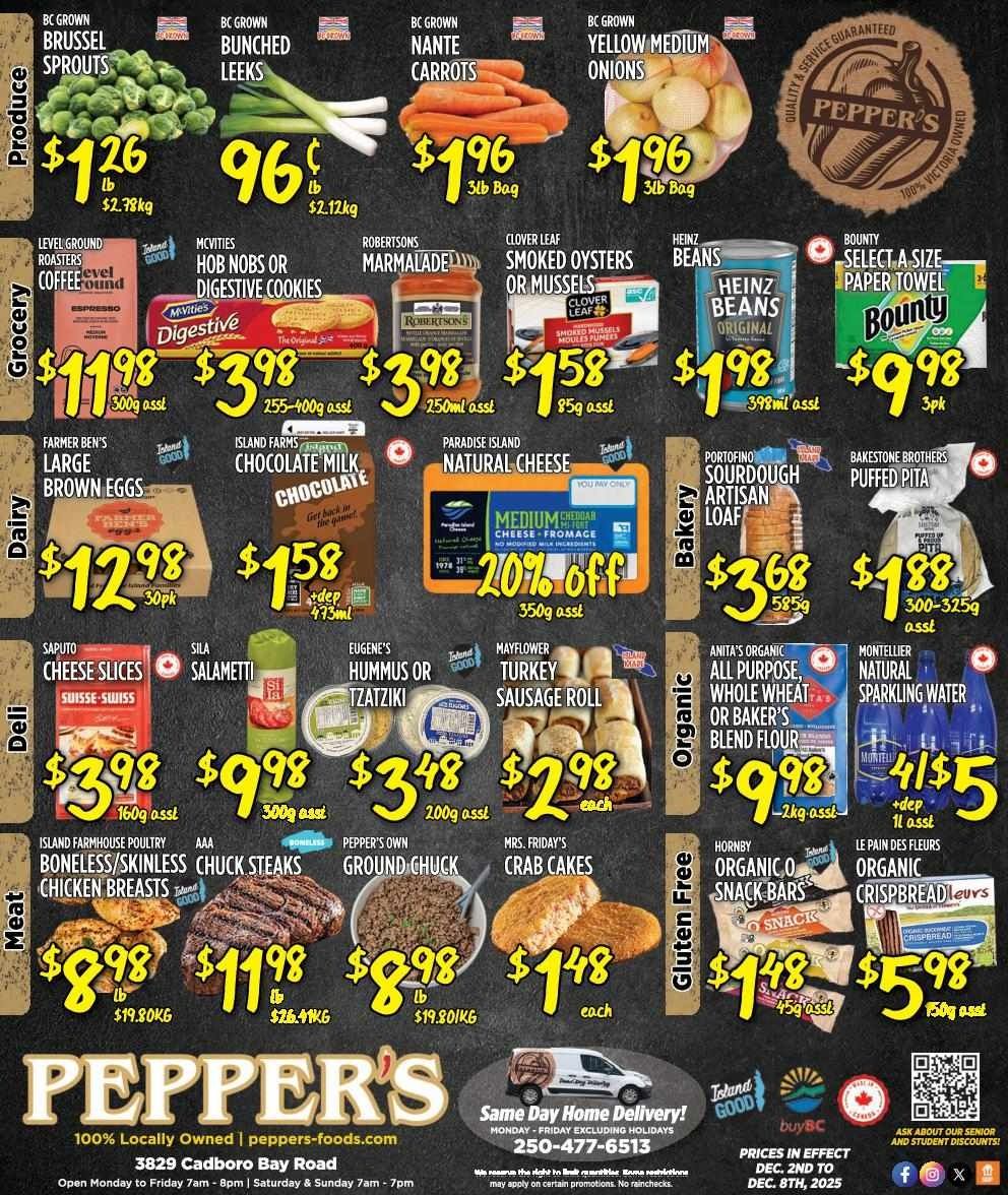 Pepper's Foods Flyer December 2 to 8