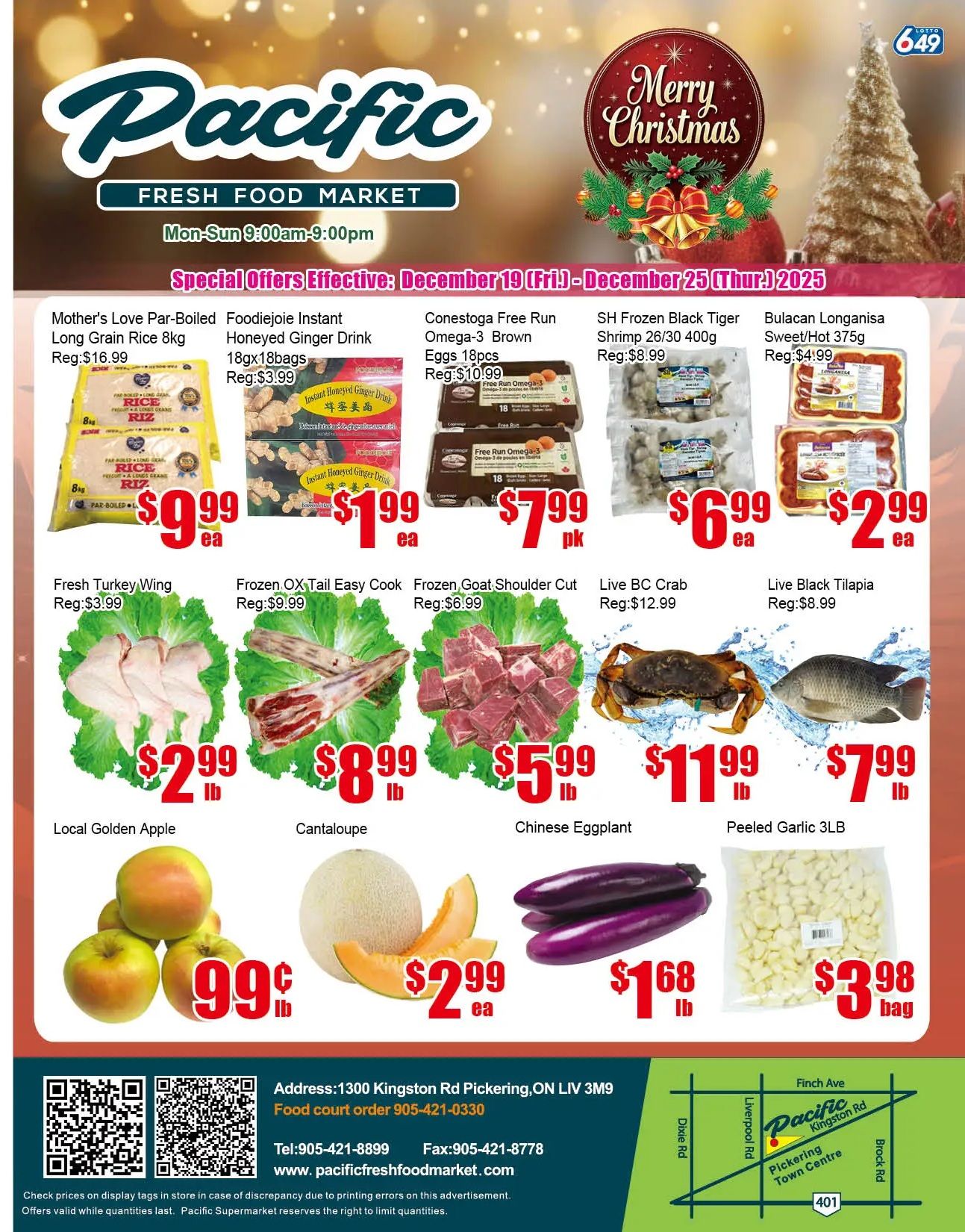 Pacific Fresh Food Market (Pickering) Flyer December 19 to 25