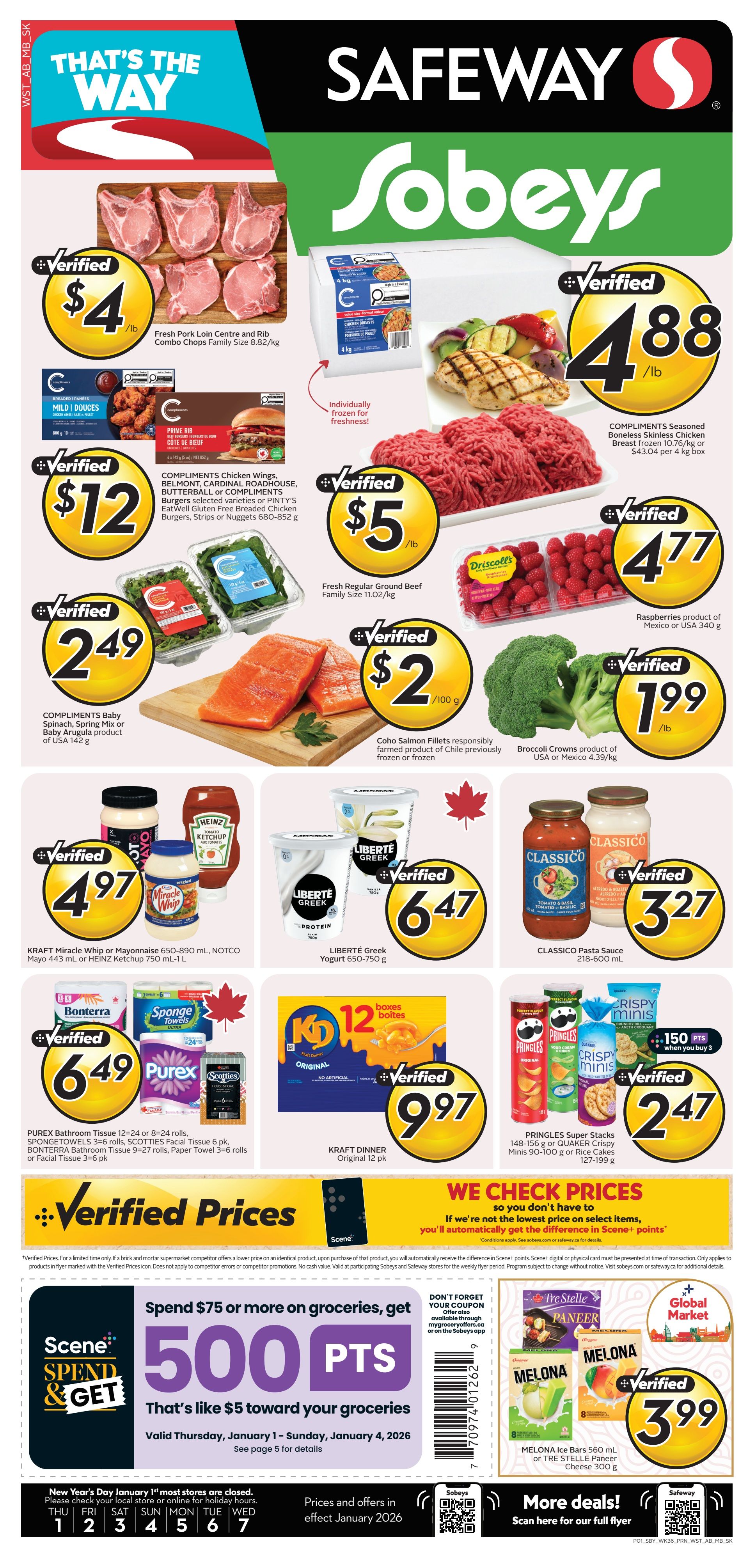 Sobeys/Safeway (AB) Flyer January 1 to 7