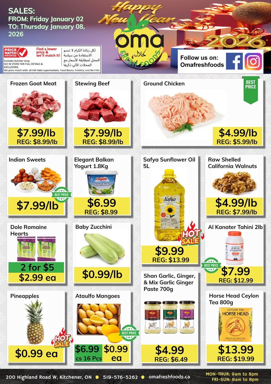 Oma Fresh Foods Flyer January 2 to 8