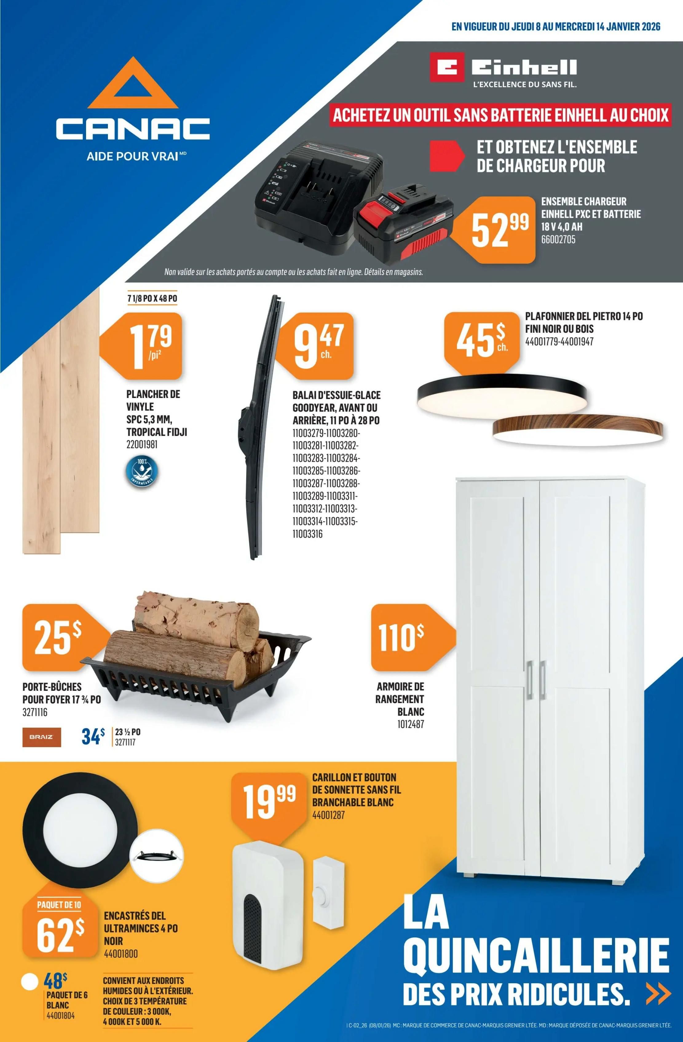 Canac Flyer January 8 to 14