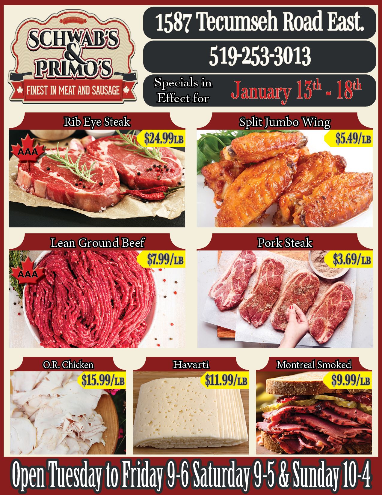 Schwab's & Primo's Flyer January 13 to 18