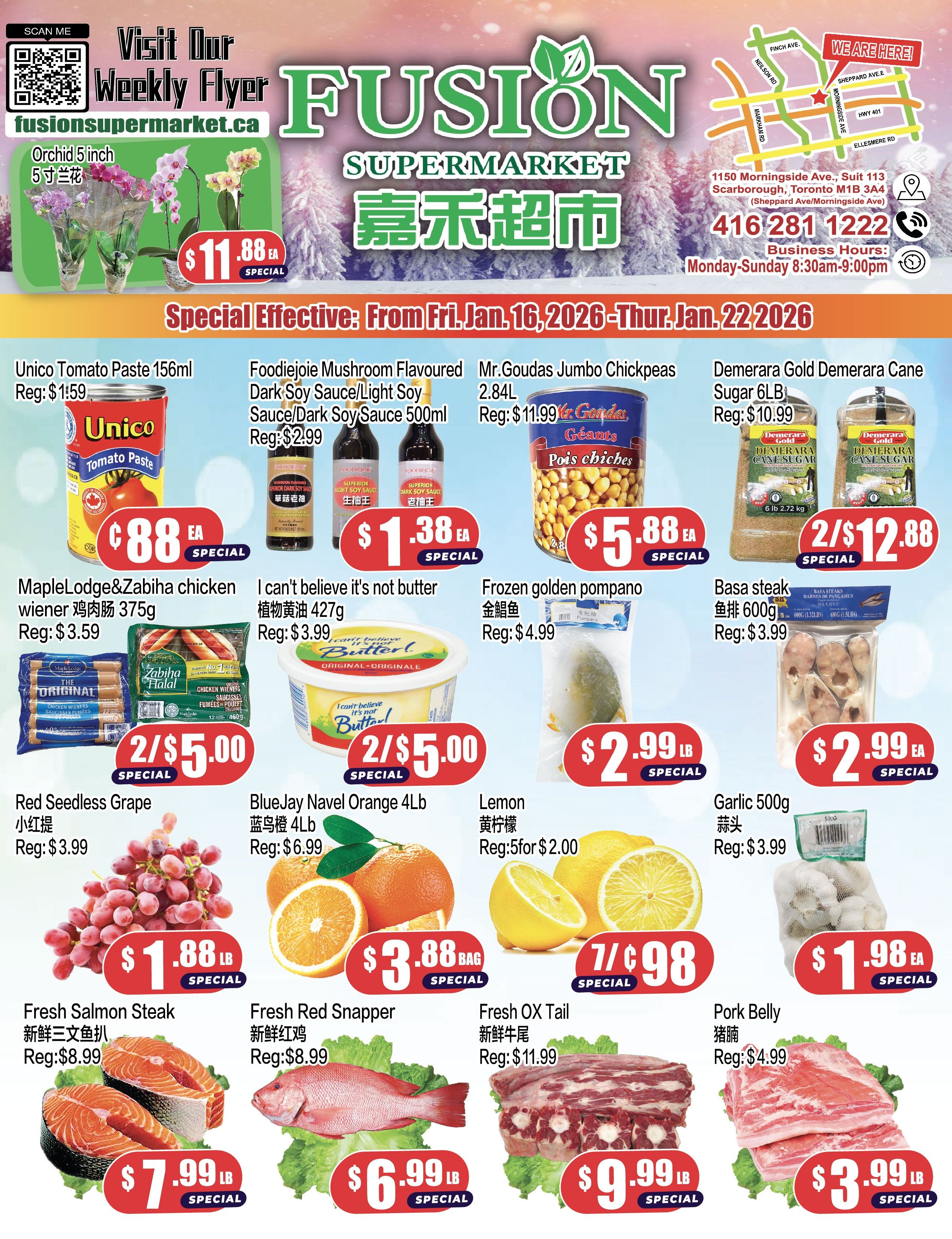 Fusion Supermarket (Scarborough) Flyer January 16 to 22