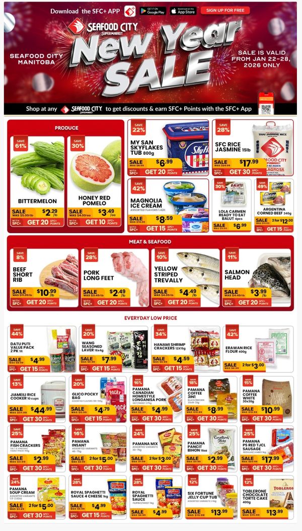 Seafood City Supermarket (MB) Flyer January 22 to 28