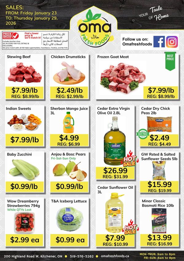 Oma Fresh Foods Flyer January 23 to 29